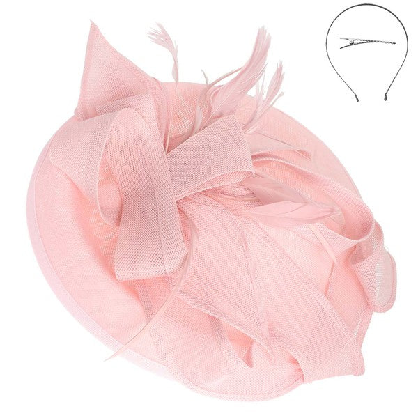 3-PIECE RIBBON FLAX FABRIC FASCINATOR HEADBAND, 4 COLORS – Sofi Stella ...
