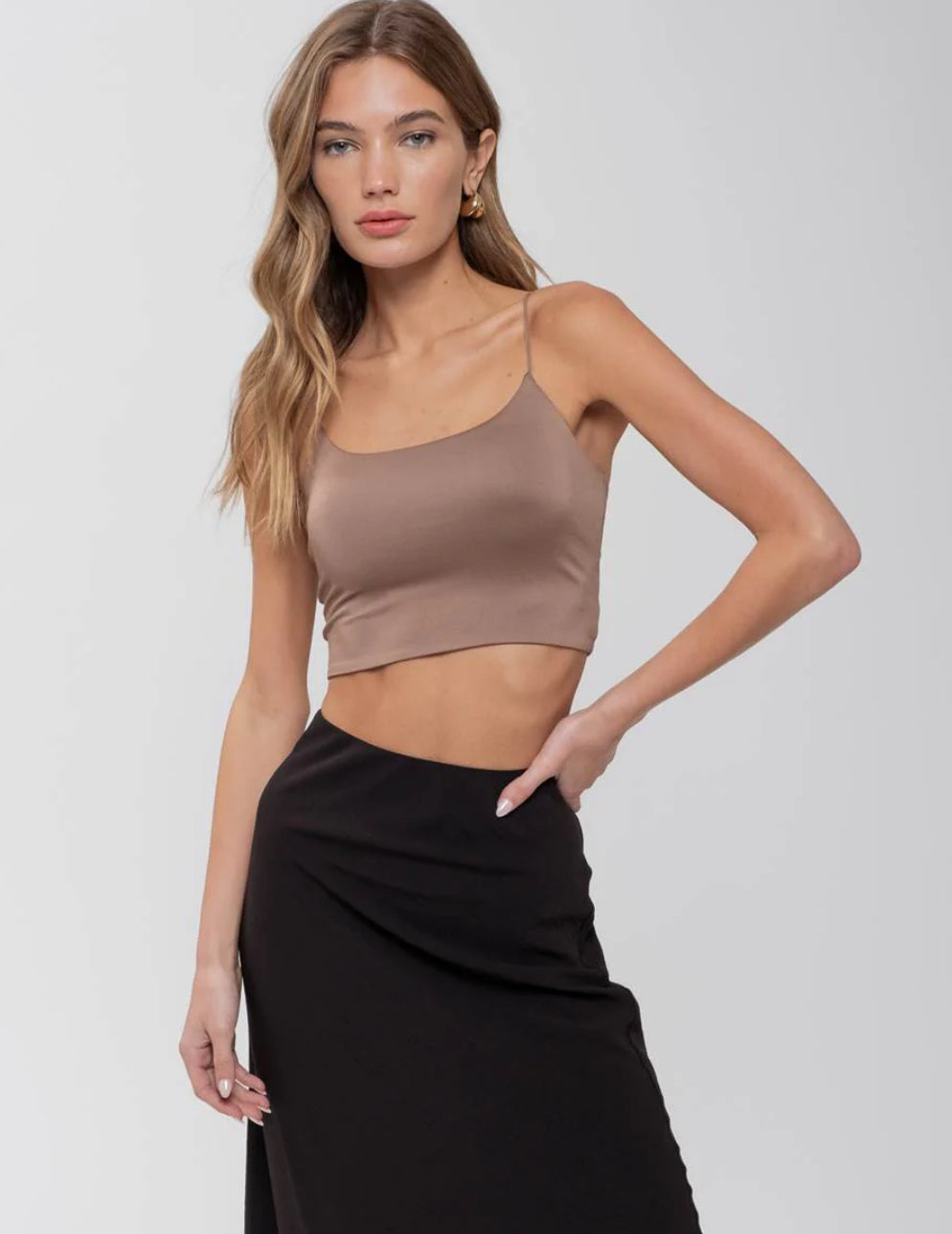 SEAMLESS CROPPED KNIT CAMI TOP, 5 COLORS! – Sofi Stella Women's ...
