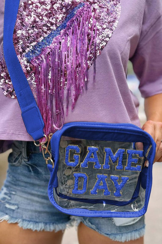 GAME DAY Pattern Clear Shoulder Bag, 2 colors – Sofi Stella Women's ...