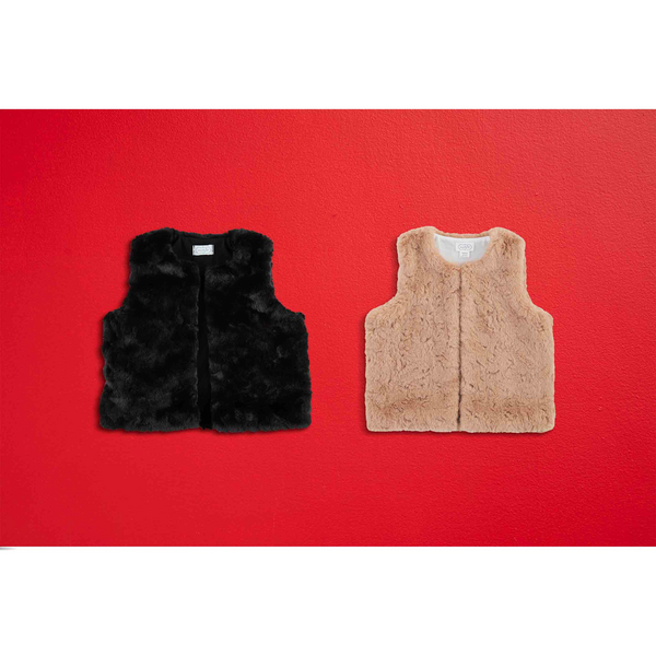 GIRLS' FUR VEST, 2 colors – Sofi Stella Women's & Children's Boutique