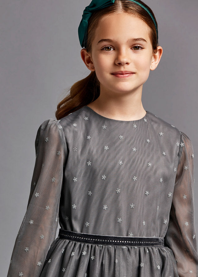 Girls silver dress – Sofi Stella Women's & Children's Boutique